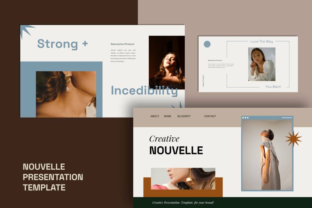 NOUVELLE Powerpoint Template – MasterBundles