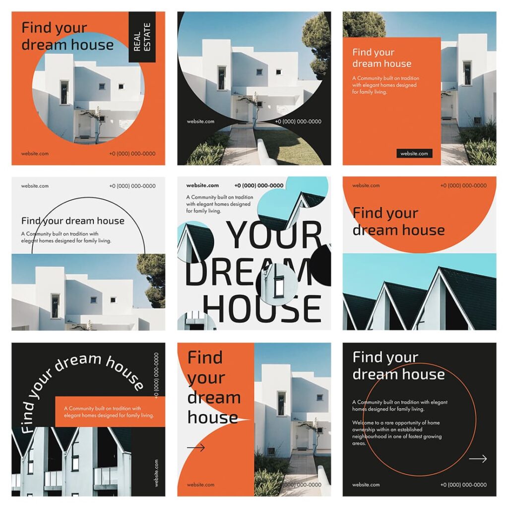 10 Real Estate Instagram Post Templates – MasterBundles