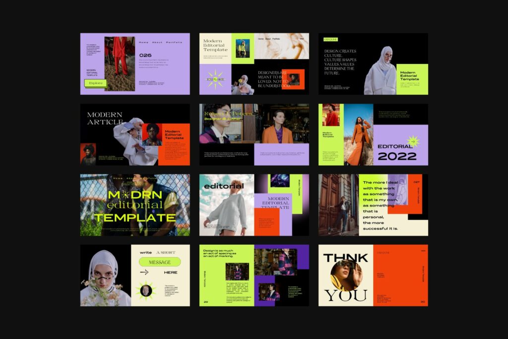 Graqline Colorful Presentation Pack – MasterBundles