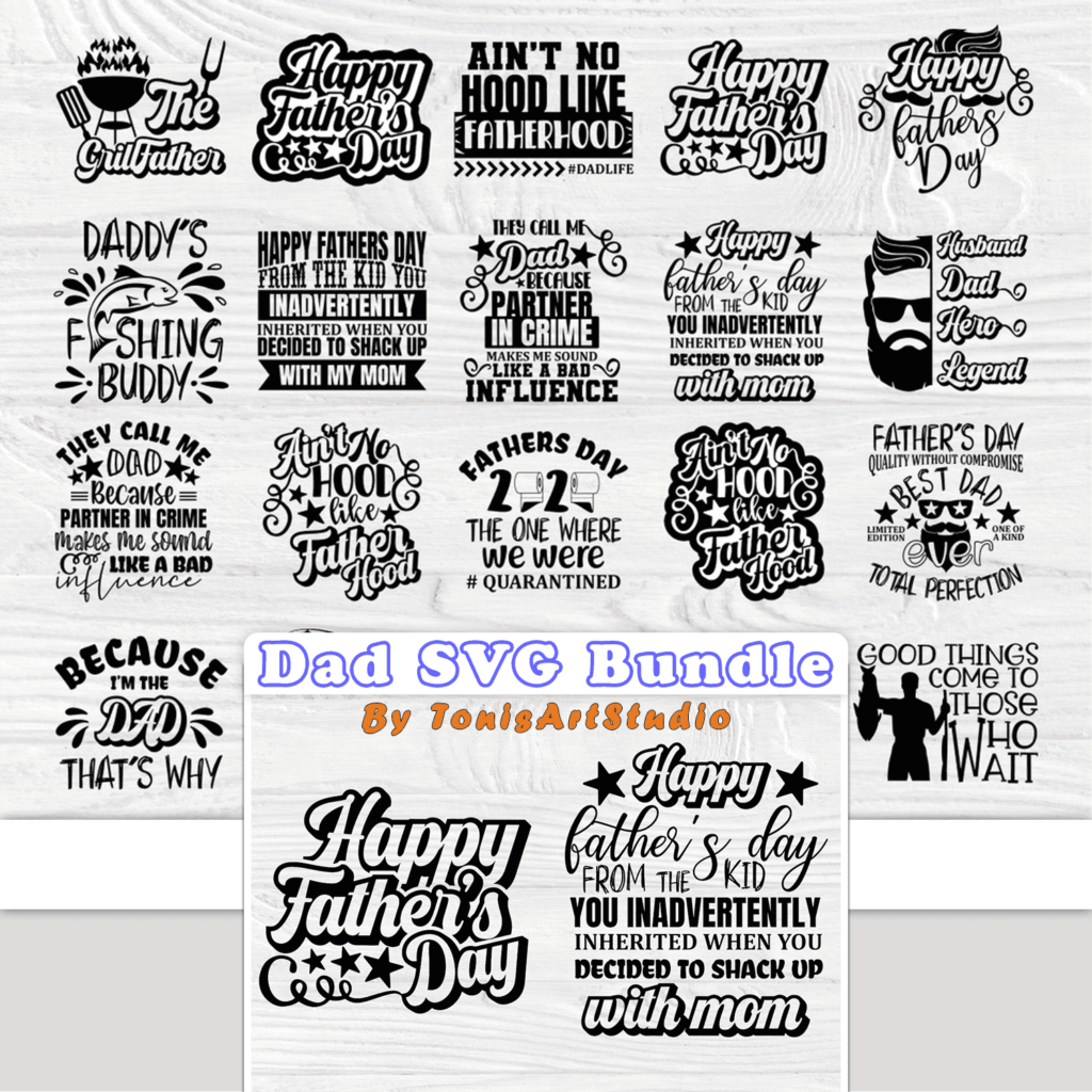 Dad SVG Bundle, Fathers Day Svg, Best Dad Ever Svg – MasterBundles