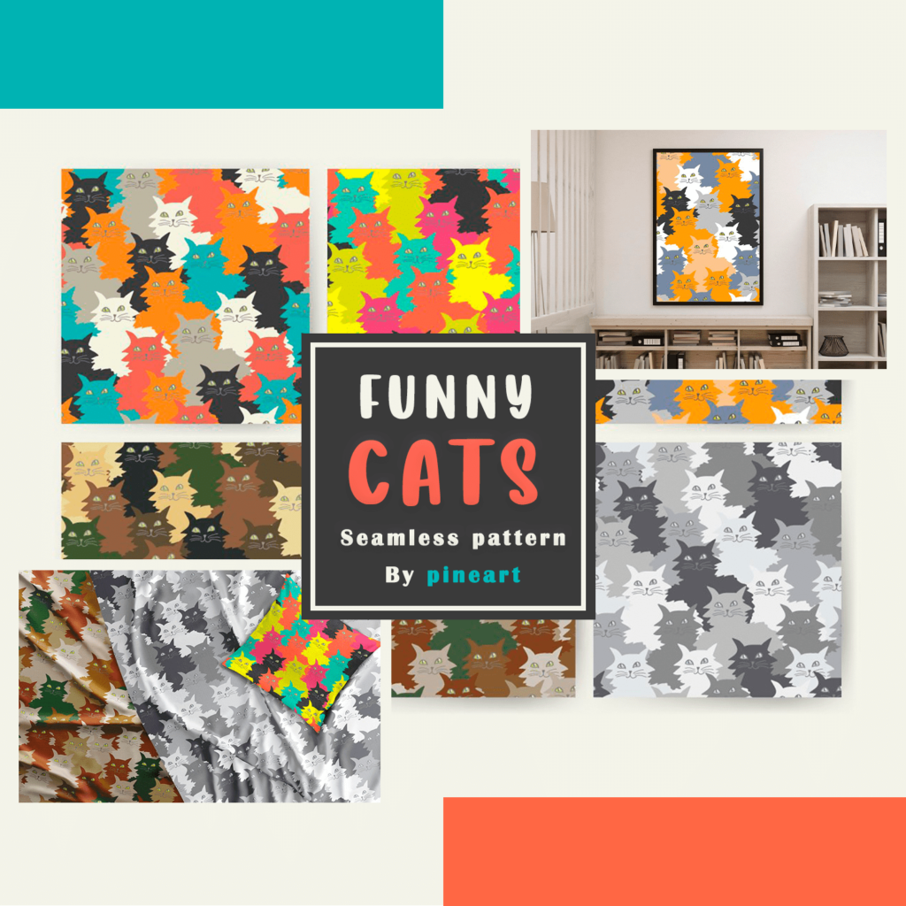 Seamless Pattern with Cats – MasterBundles
