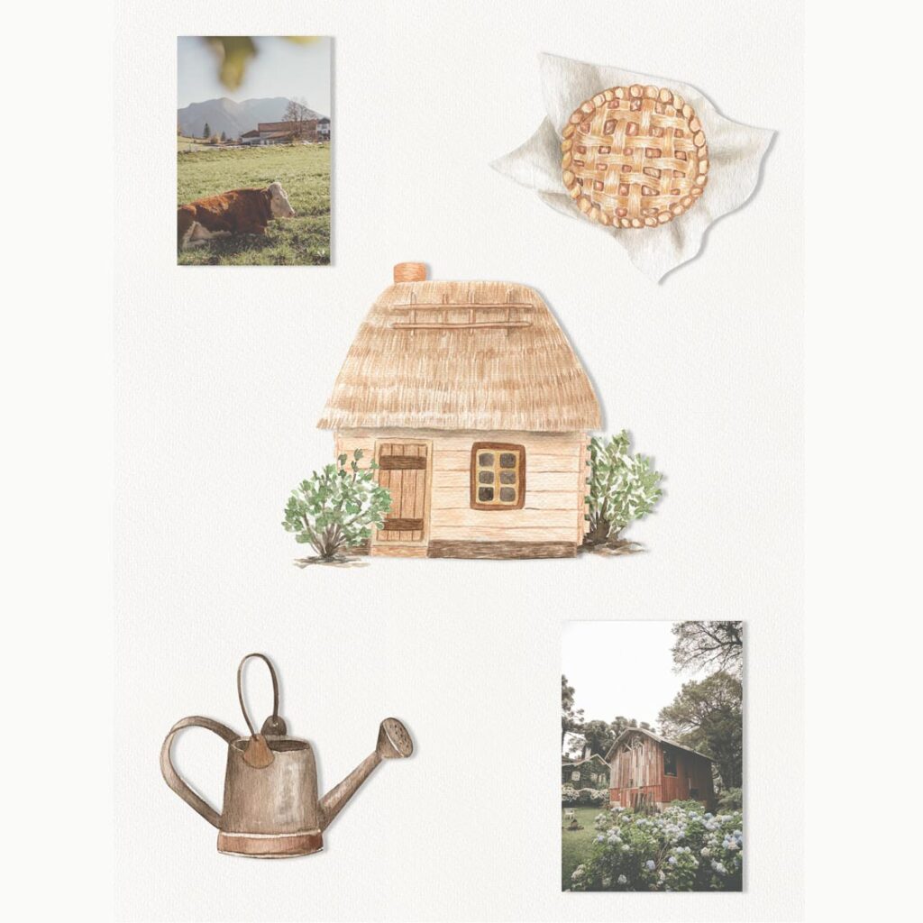 Cottagecore watercolor collection - MasterBundles