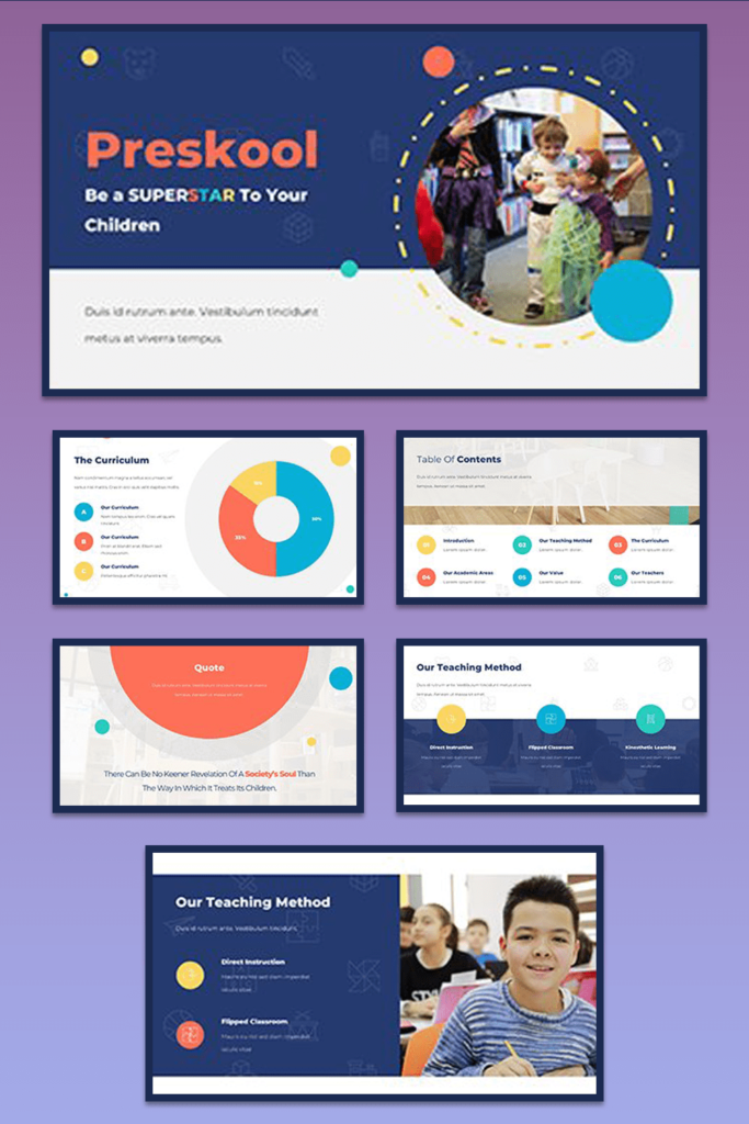 Kindergarten PowerPoint Template – MasterBundles