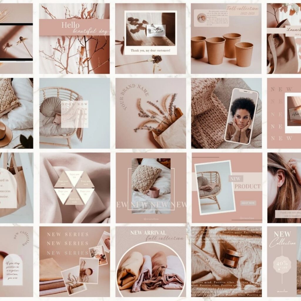 20 Aesthetic Instagram Post Templates - MasterBundles