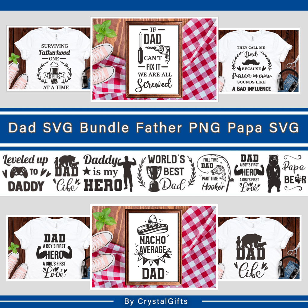 Dad SVG Bundle Father PNG Papa SVG – MasterBundles