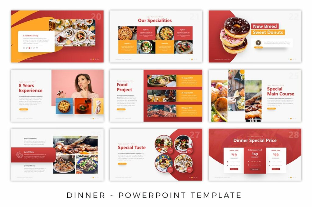 Dinner - Food Presentation Template – MasterBundles