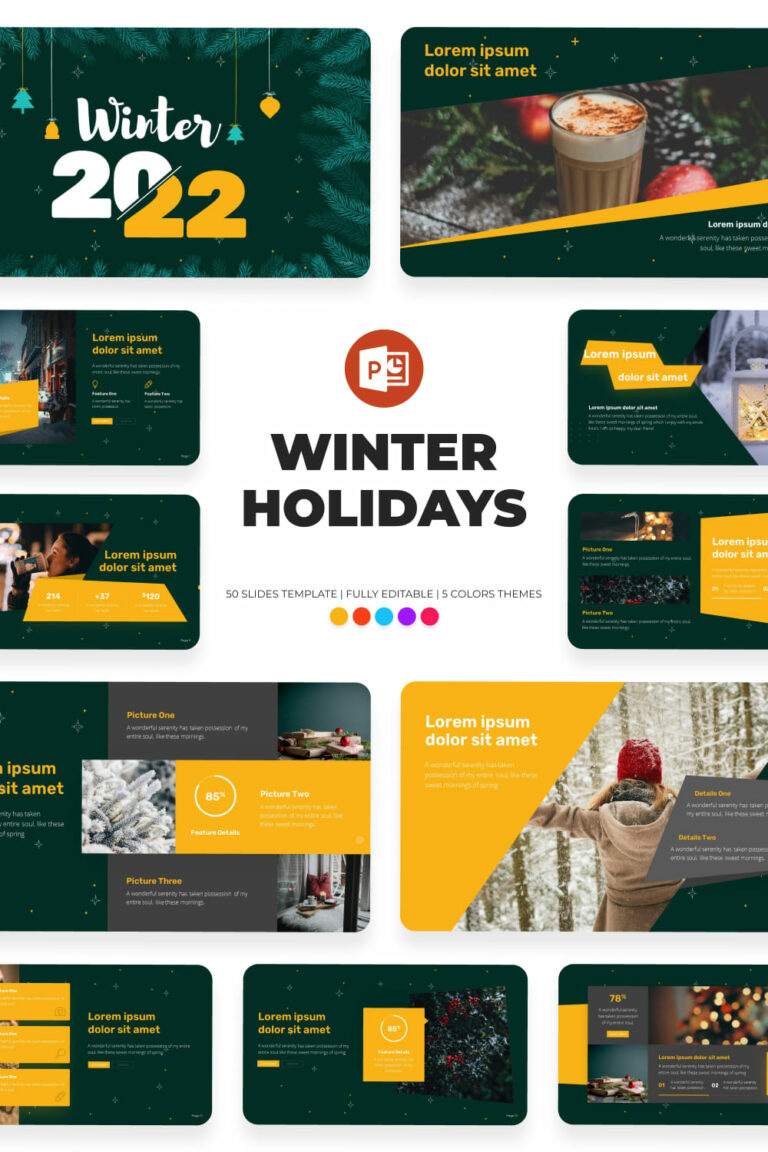 Winter Holidays Powerpoint Template – MasterBundles