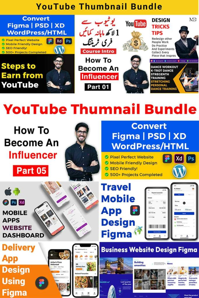 YouTube Thumbnail Bundle - MasterBundles