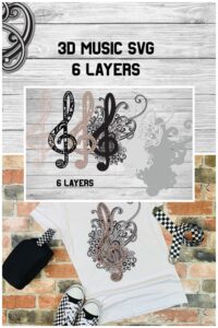 3d Layered Treble Clef SVG | Music Notes SVG | Cut File – MasterBundles
