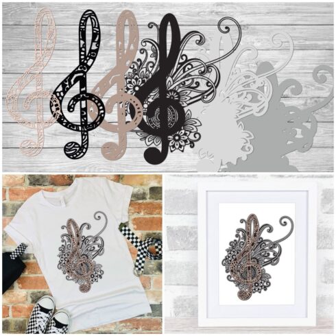 3d Layered Treble Clef SVG | Music Notes SVG | Cut File – MasterBundles
