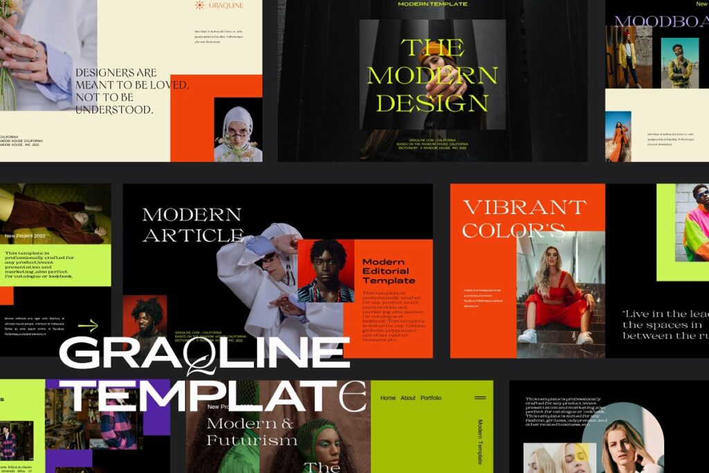 Graqline Colorful Presentation Pack – MasterBundles