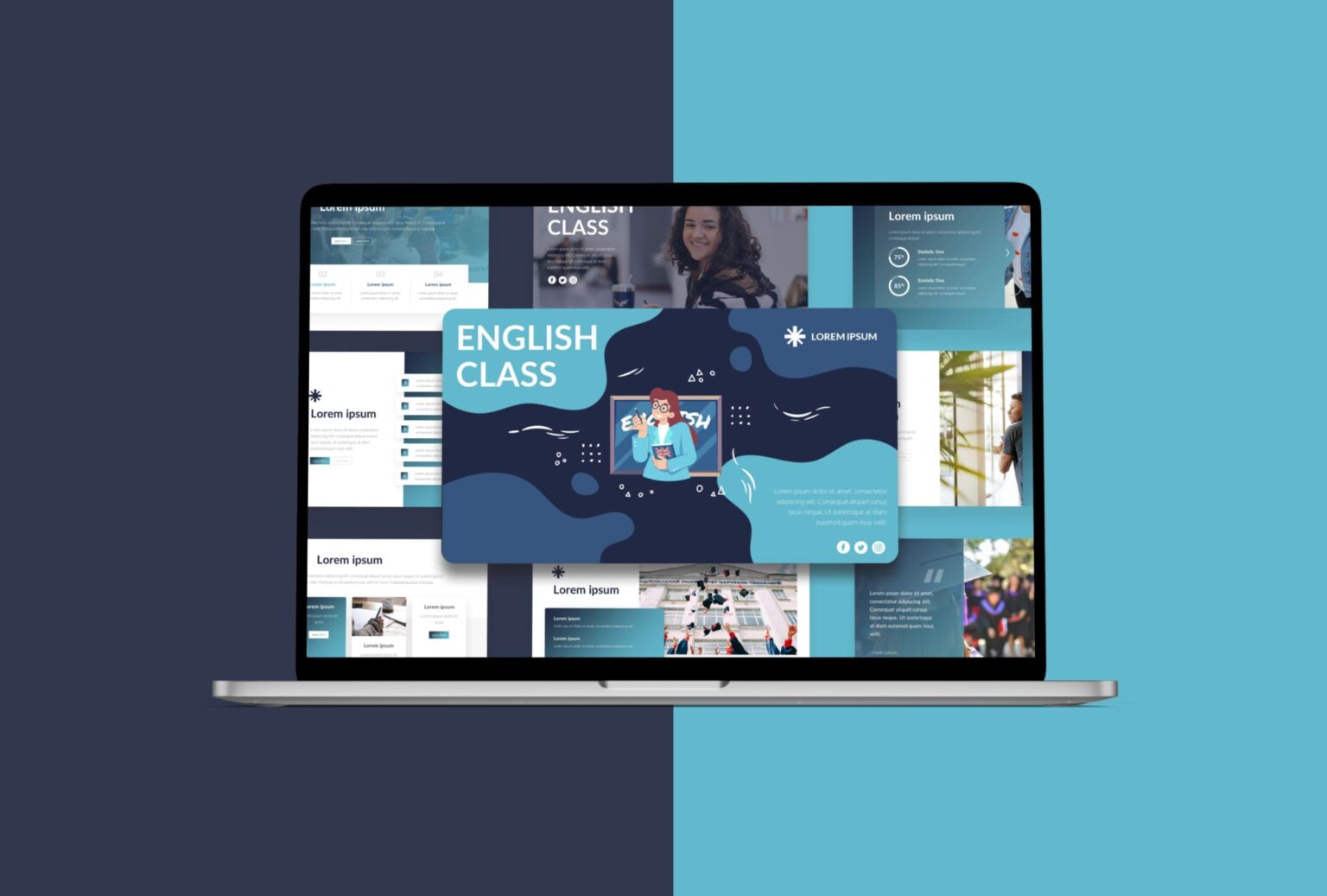 English Class Presentation: 50 Slides PPTX, KEY, Google Slides ...