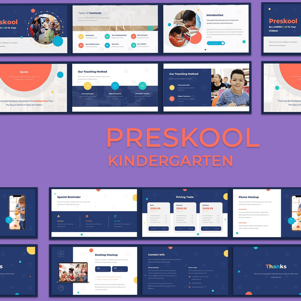Kindergarten PowerPoint Template – MasterBundles