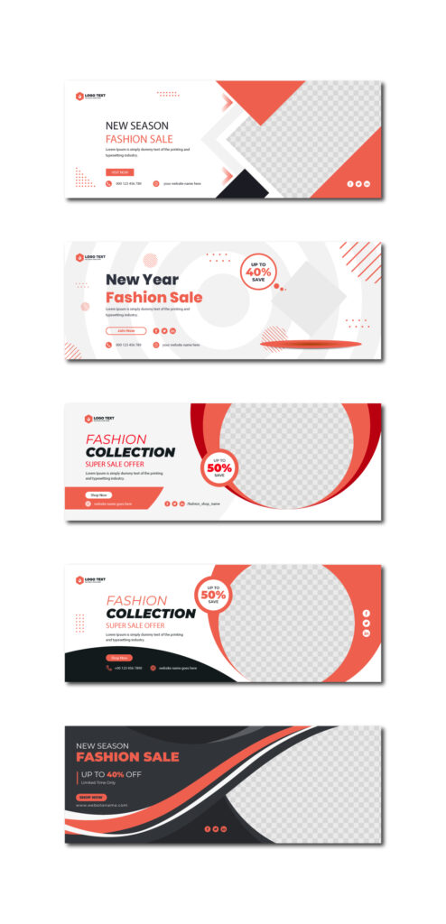 5 UNIQUE & MINIMAL FACEBOOK COVER DESIGNS - MasterBundles