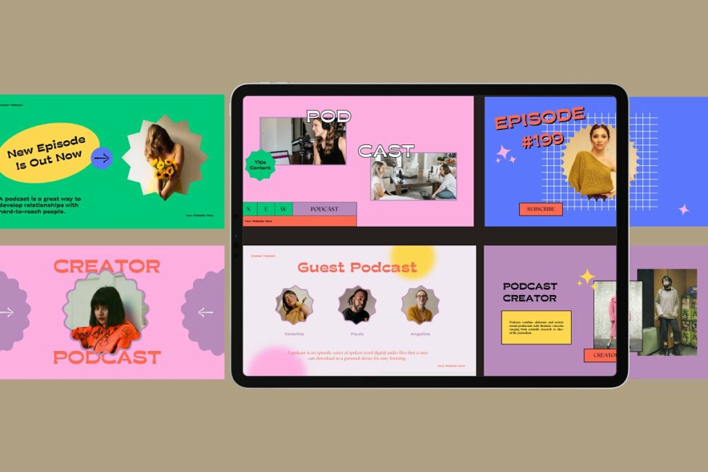 Podcast Powerpoint Template – MasterBundles