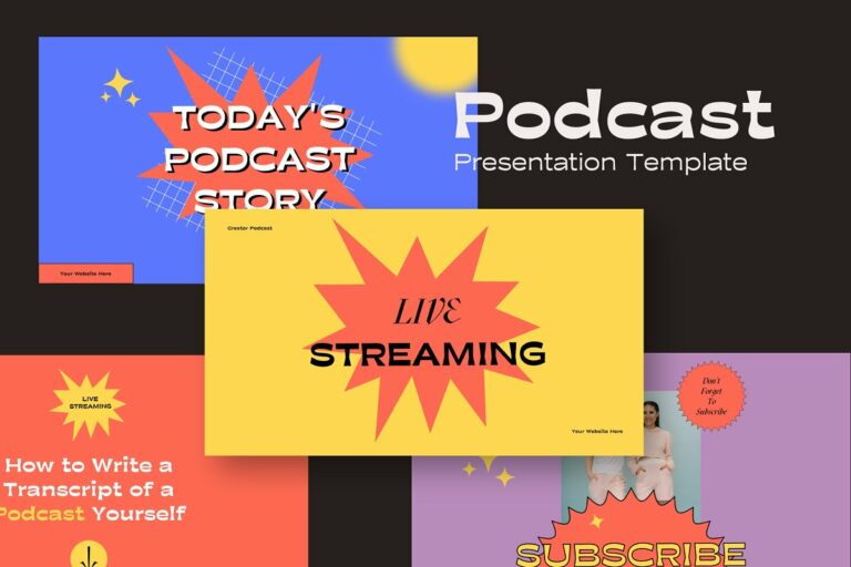 Podcast Powerpoint Template – MasterBundles