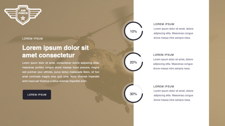 AirForce Presentation: 50 Slides PPTX, KEY, Google Slides – MasterBundles