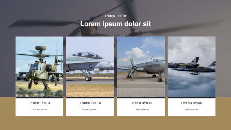 AirForce Presentation: 50 Slides PPTX, KEY, Google Slides – MasterBundles