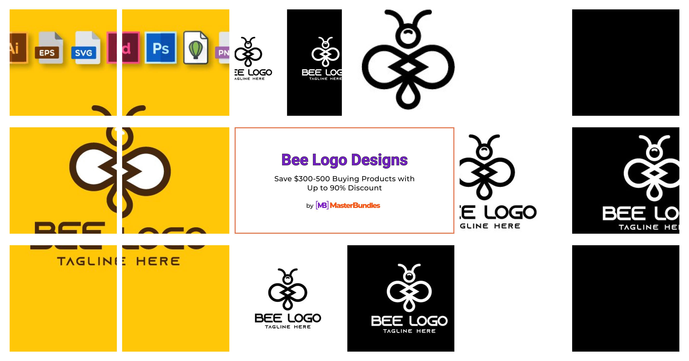 72+ Bee Logo Designs for 2023 - MasterBundles