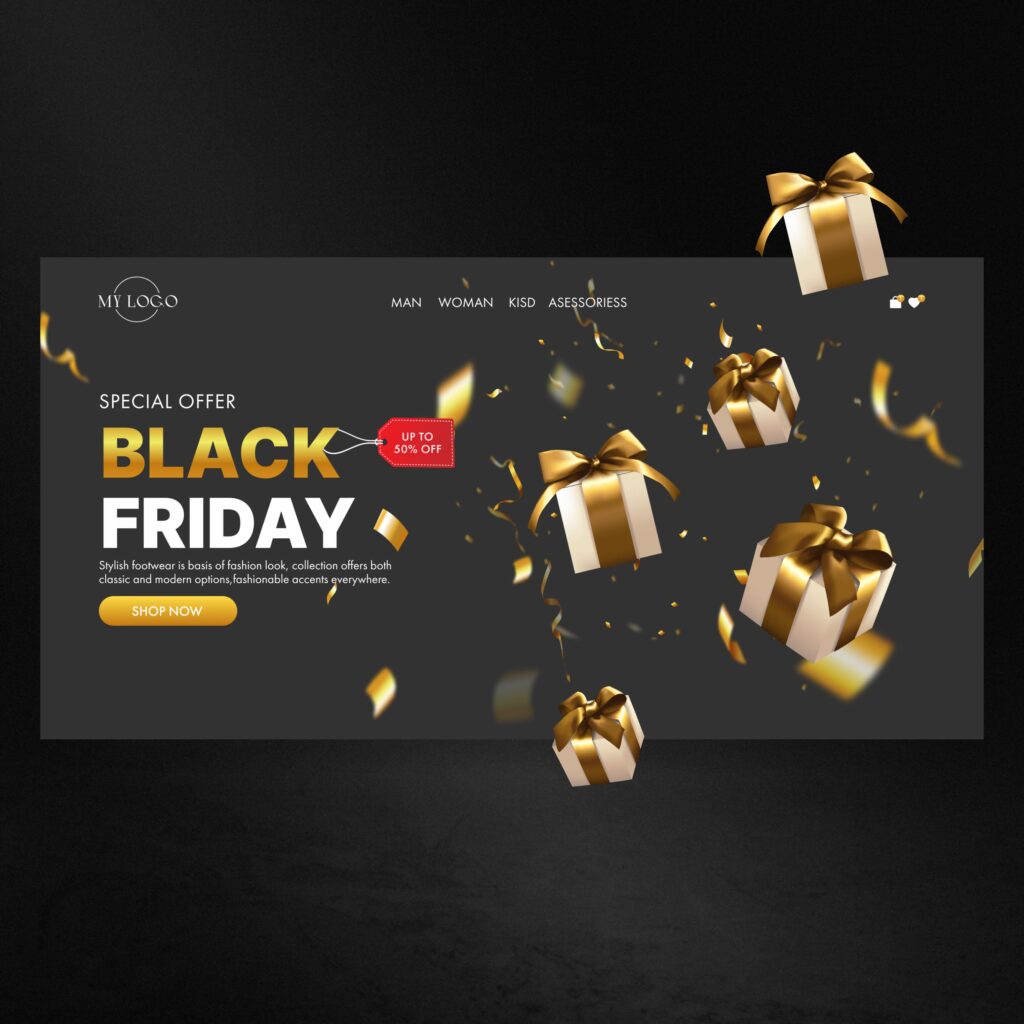 Black Friday Landing Page Template Design – MasterBundles