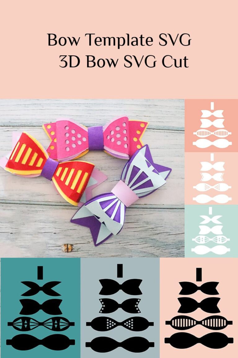 Bow Template SVG | 3D Bow SVG Cut – MasterBundles
