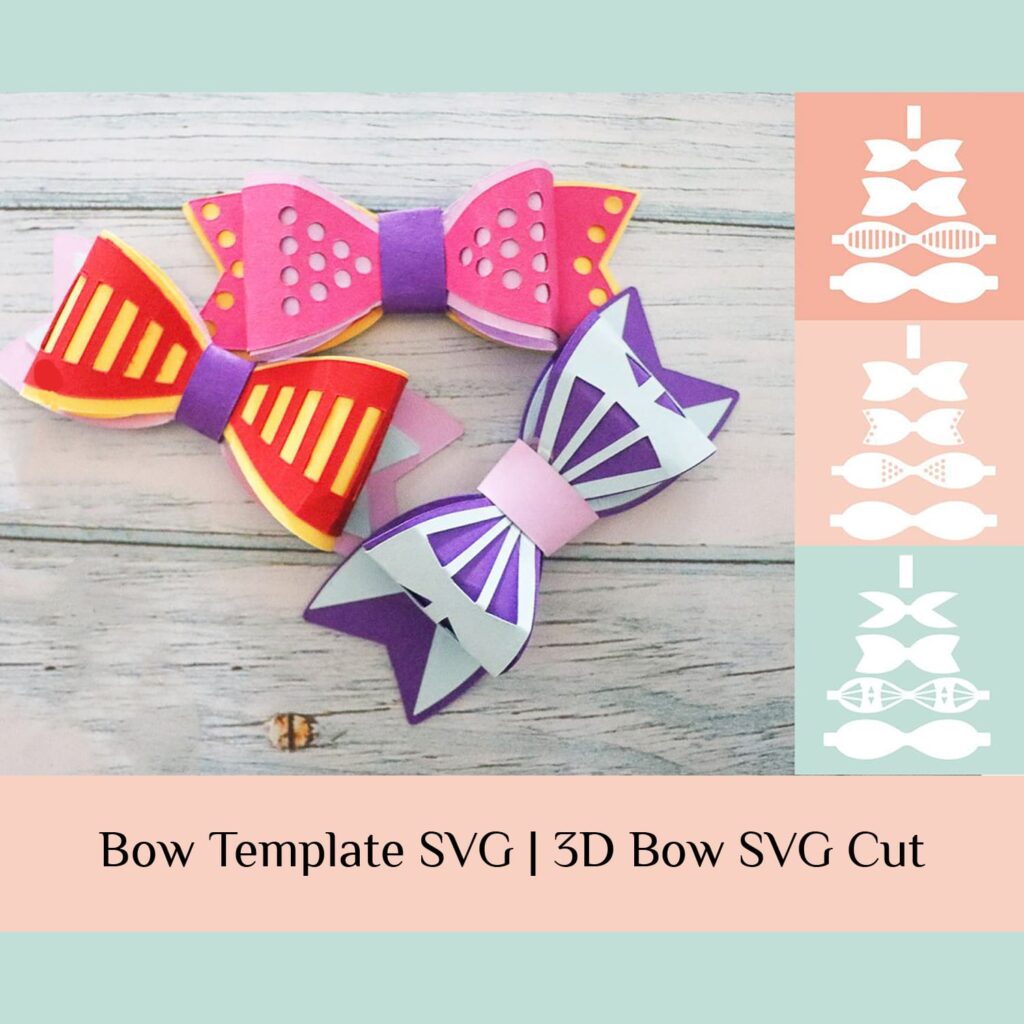 Bow Template SVG | 3D Bow SVG Cut – MasterBundles