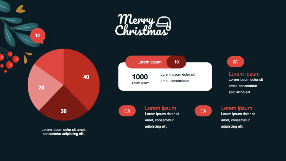 Christmas Presentation Template: 50 Slides | Master Bundles