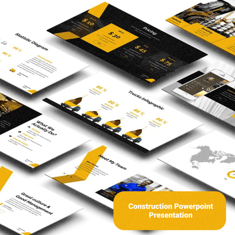 Free Construction Themed Powerpoint Template – MasterBundles
