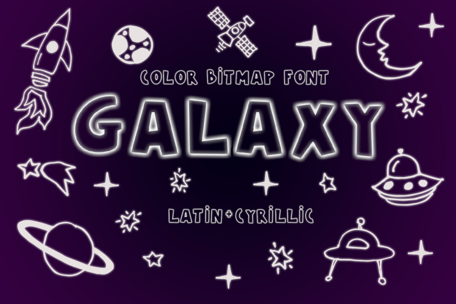Galaxy Color Bitmap Font – MasterBundles