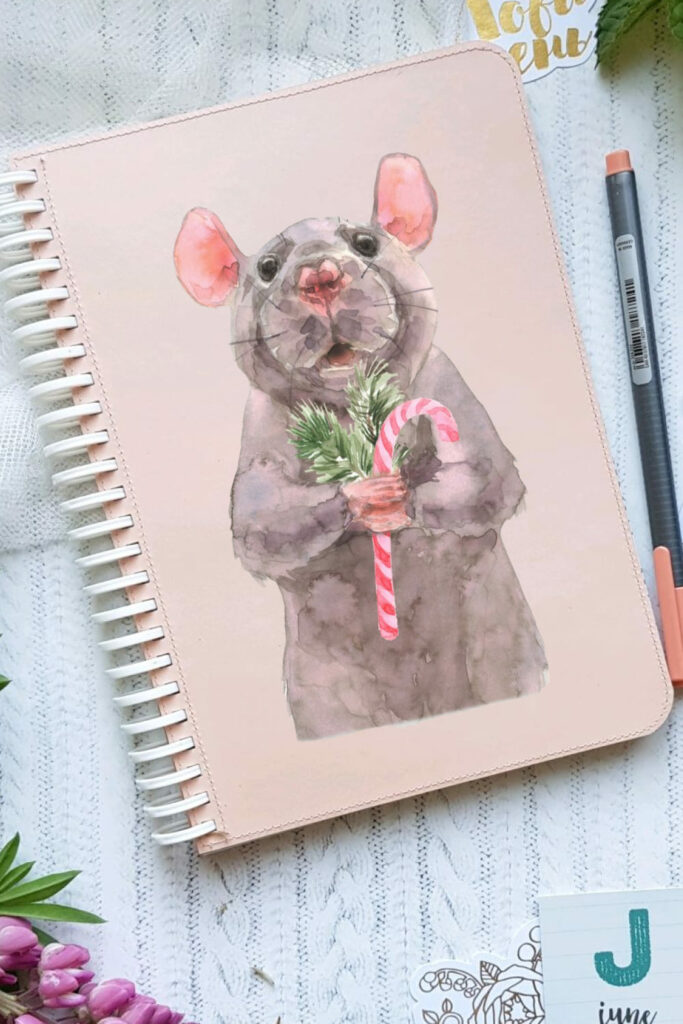 Cute Rats Watercolor Set – MasterBundles