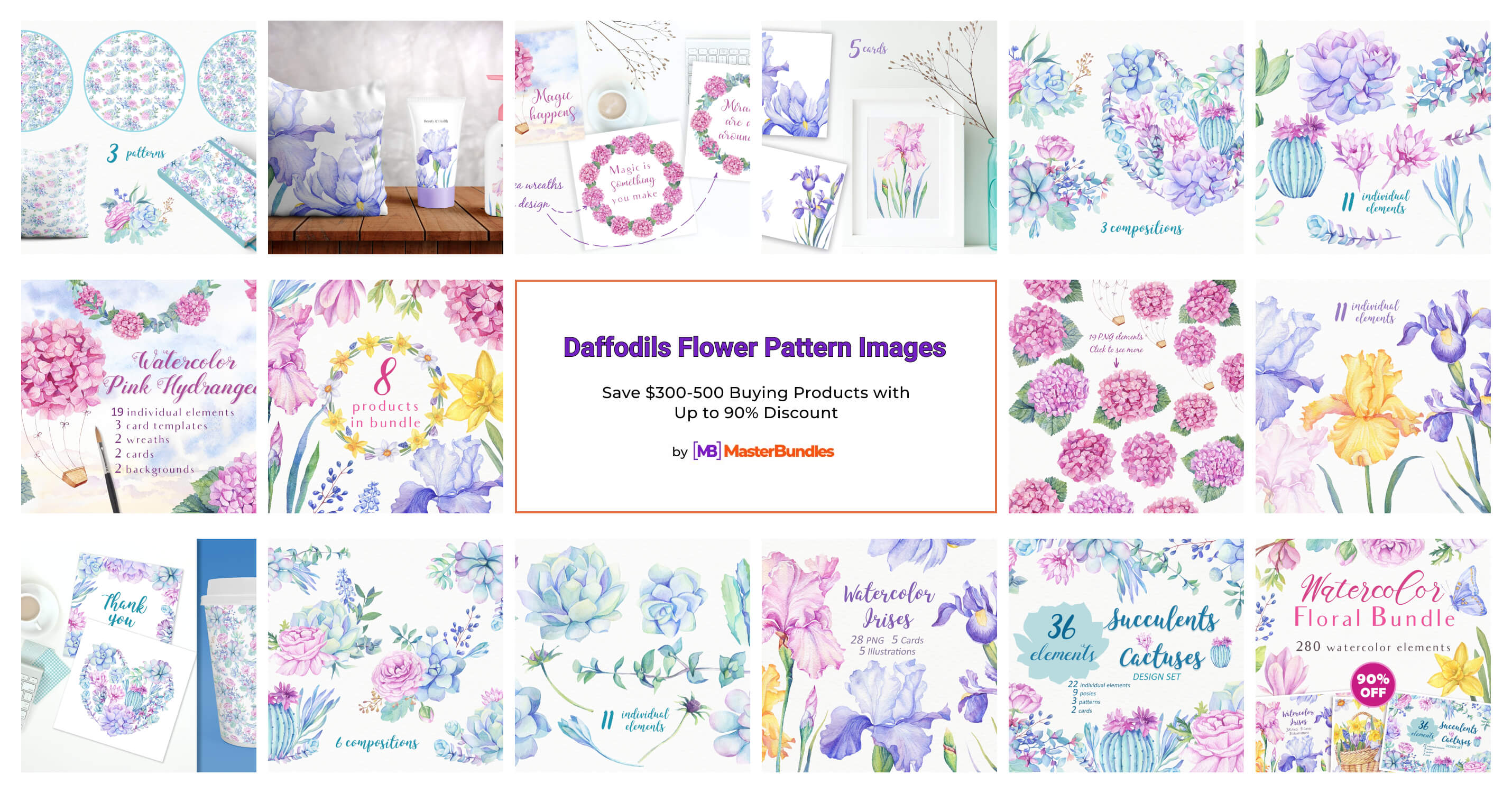 3+ Daffodils Pattern Graphic Bundles for 2026 - MasterBundles