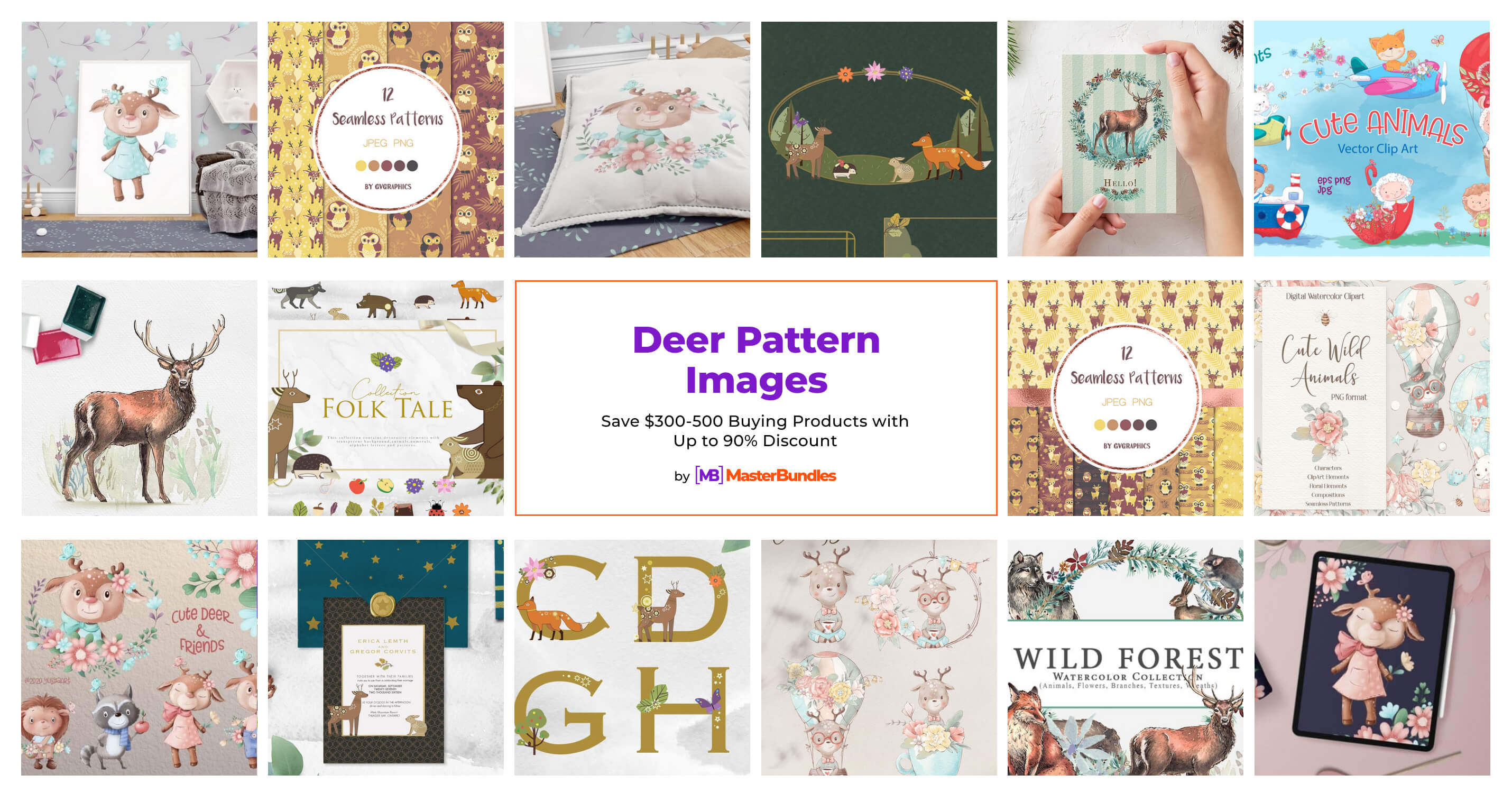 21+ Deer Pattern Design Bundles for 2023 - MasterBundles