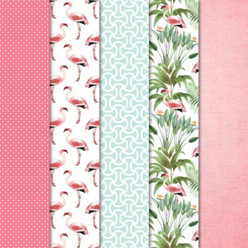 Digital Paper - Pink Flamingo | MasterBundles