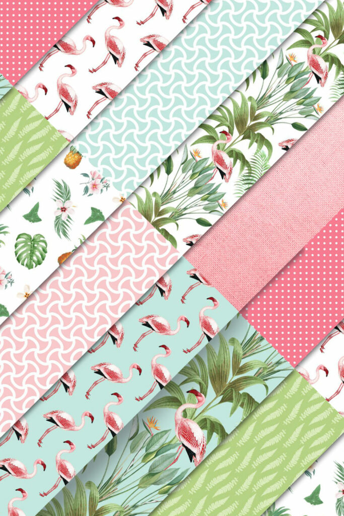 Digital Paper - Pink Flamingo | MasterBundles