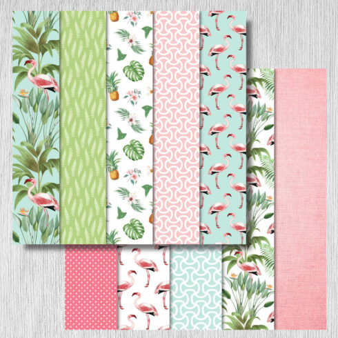 Digital Paper - Pink Flamingo | MasterBundles