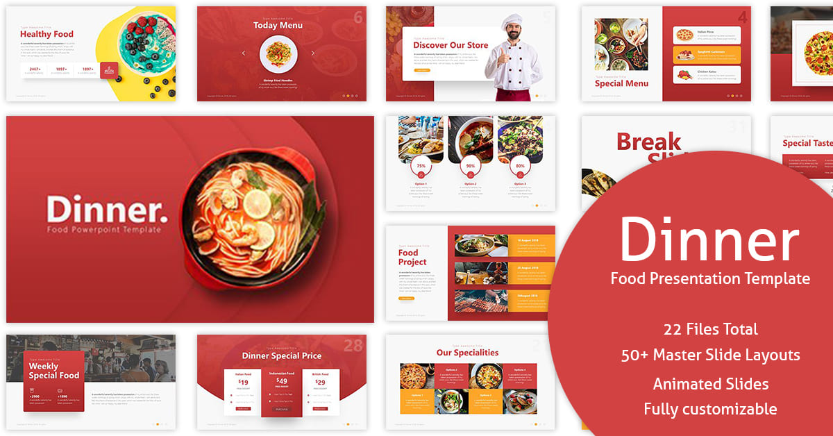 Dinner - Food Presentation Template – MasterBundles