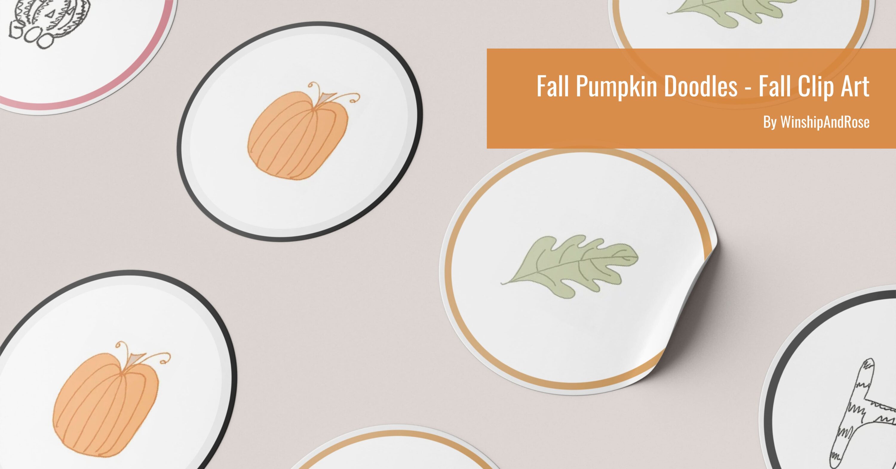 Fall Pumpkin Doodles - Fall Clip Art – MasterBundles