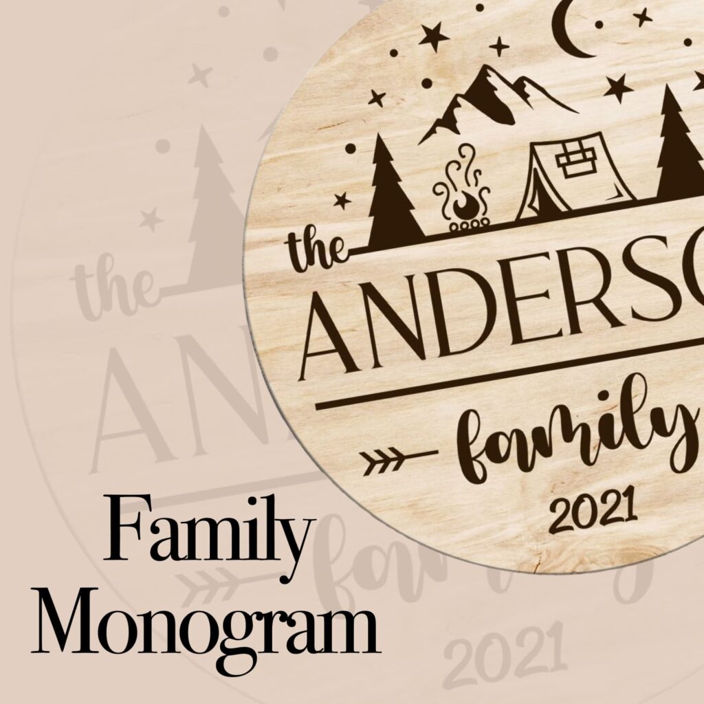 Family Monogram, Camping Split Monogram SVG – MasterBundles