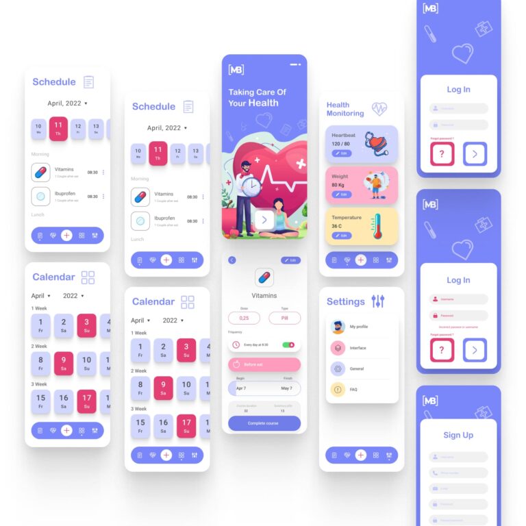 Health Medical App UI Kit Figma – MasterBundles