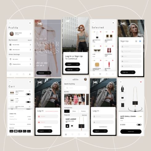 Women Fashion Apparel App UI Kit – MasterBundles