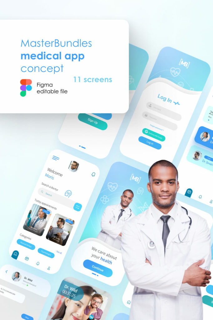 Medicine App UI Kit – MasterBundles