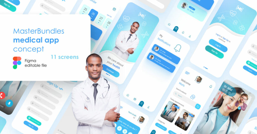 Medicine App UI Kit – MasterBundles