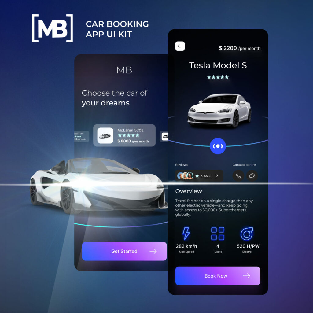 Car Booking App UI Kit – MasterBundles