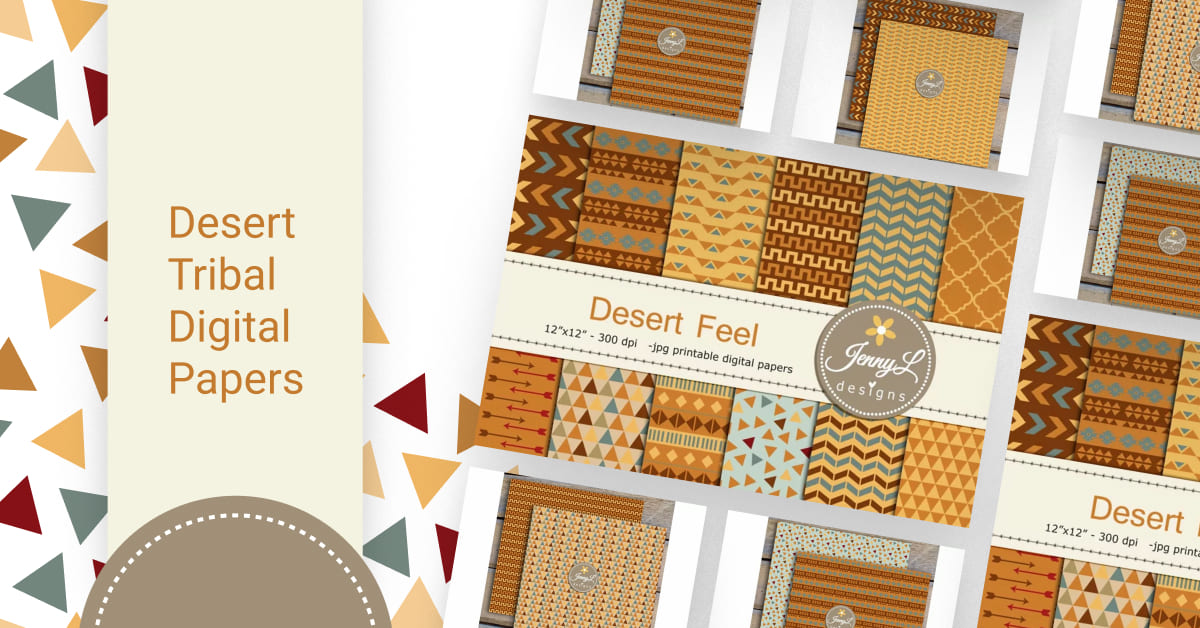 Desert Tribal Digital Papers – MasterBundles