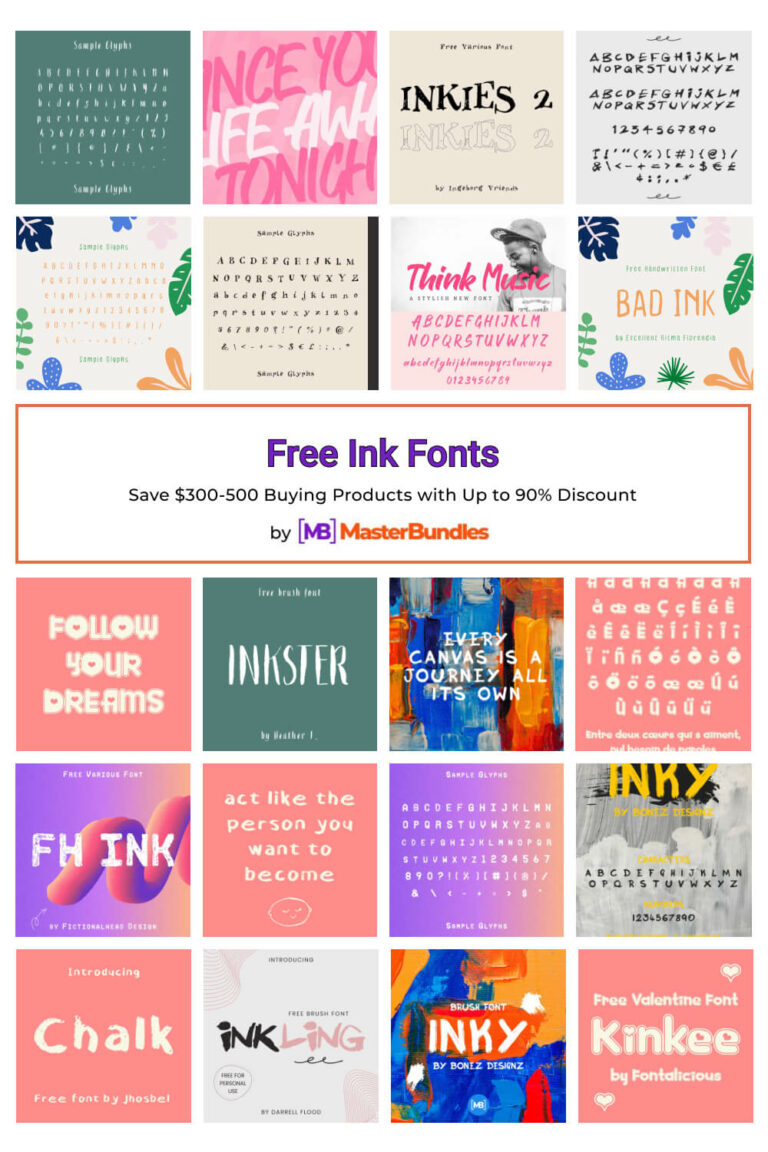 10+ Free Ink Fonts 2025 - MasterBundles
