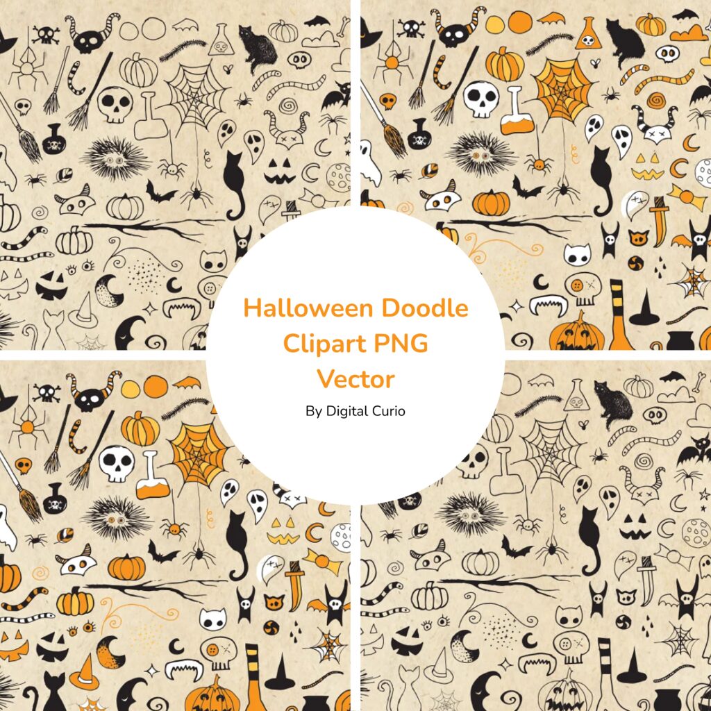 Doodle Halloween Clip Art – MasterBundles