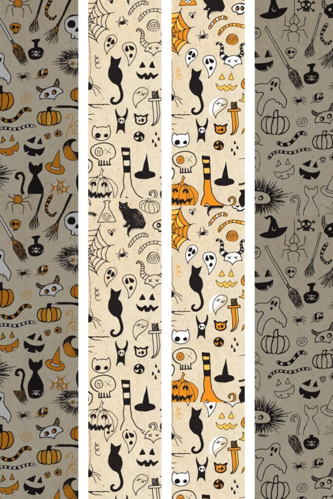 Halloween Doodle Clipart PNG Vector – MasterBundles