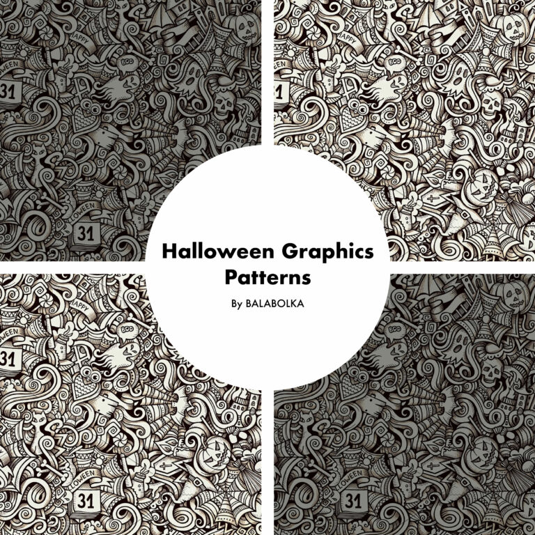 12 Scary Halloween Patterns - $5 – MasterBundles