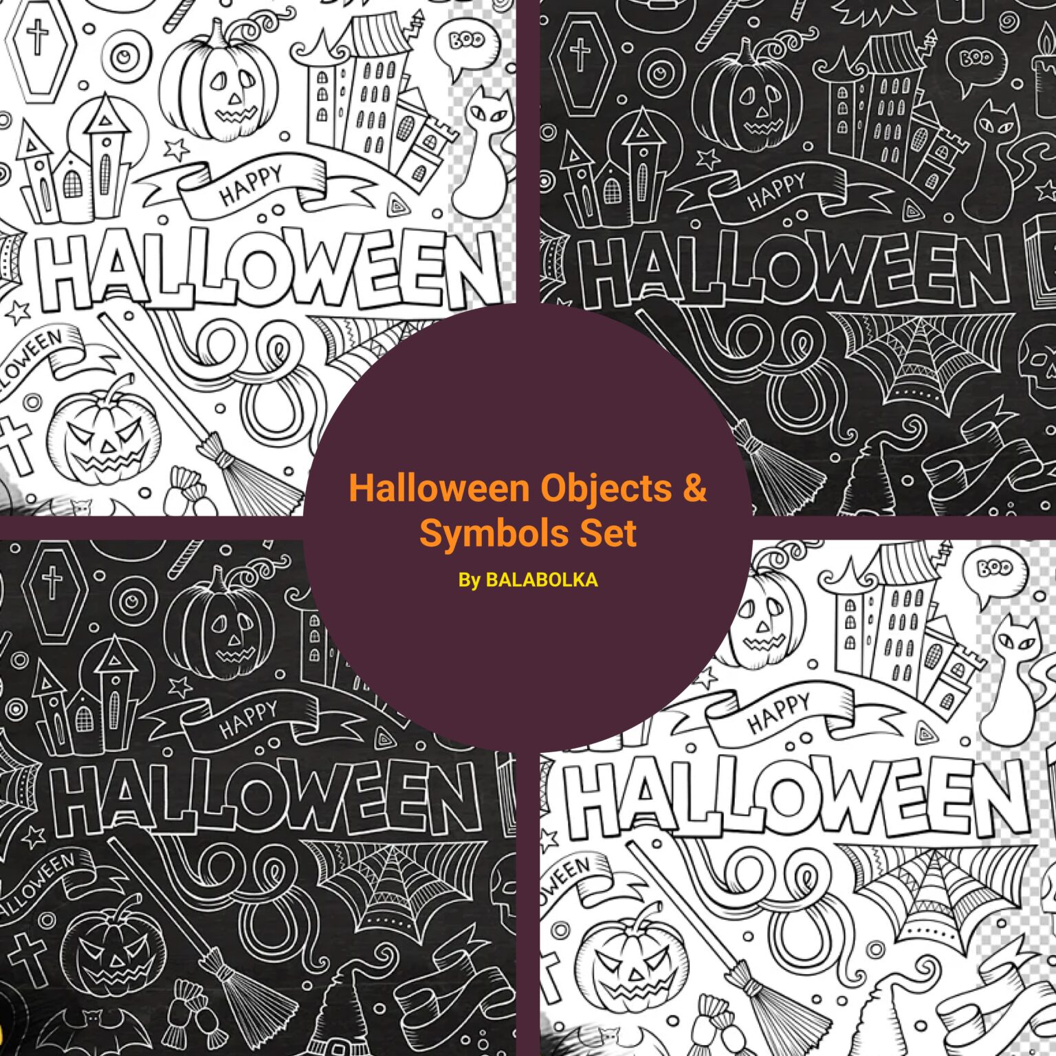 Halloween Objects & Symbols Set – MasterBundles