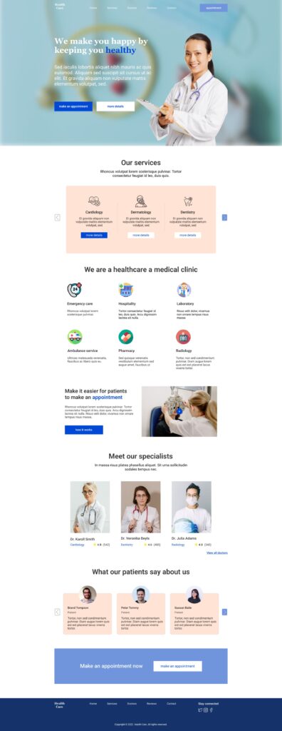 Healthcare Landing Page Template – MasterBundles